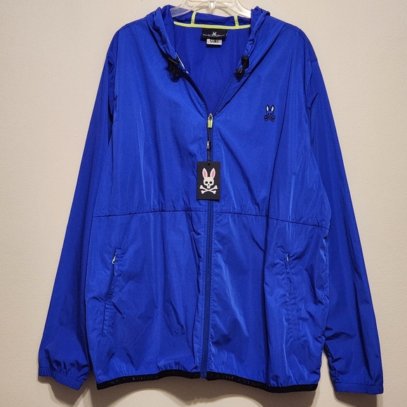 Psycho Bunny | Jackets & Coats | Nwt Psycho Bunny Blue Hooded ...
